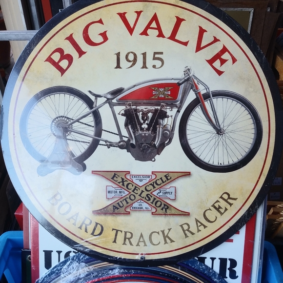 Wall Decor | Excelsior Motor Cycle Round Metal Sign | Poshmark